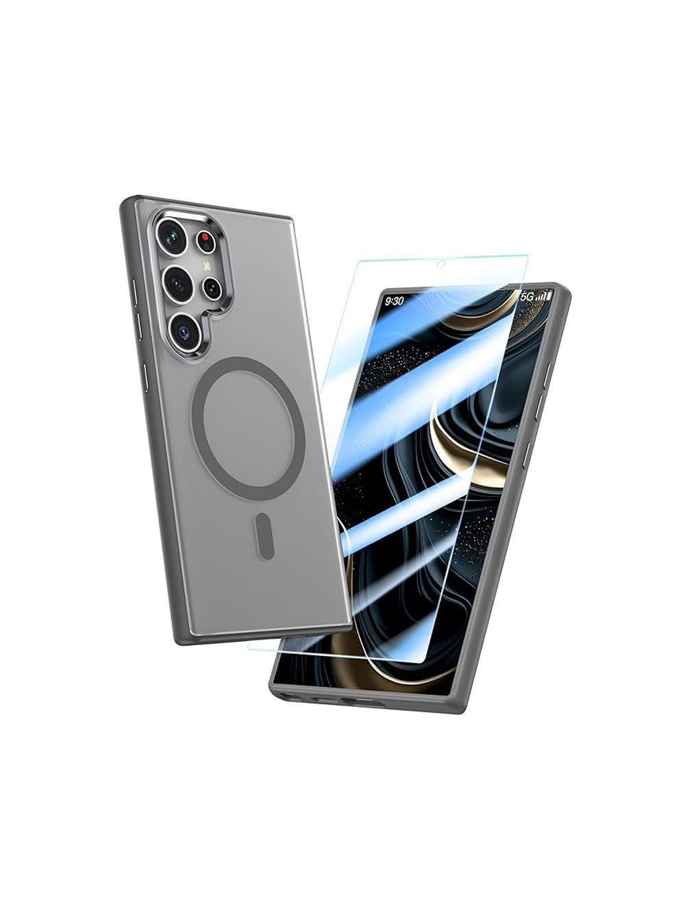 Samsung S24 Ultra Matte cover with Camera protection Metal - Gray | 2B ...