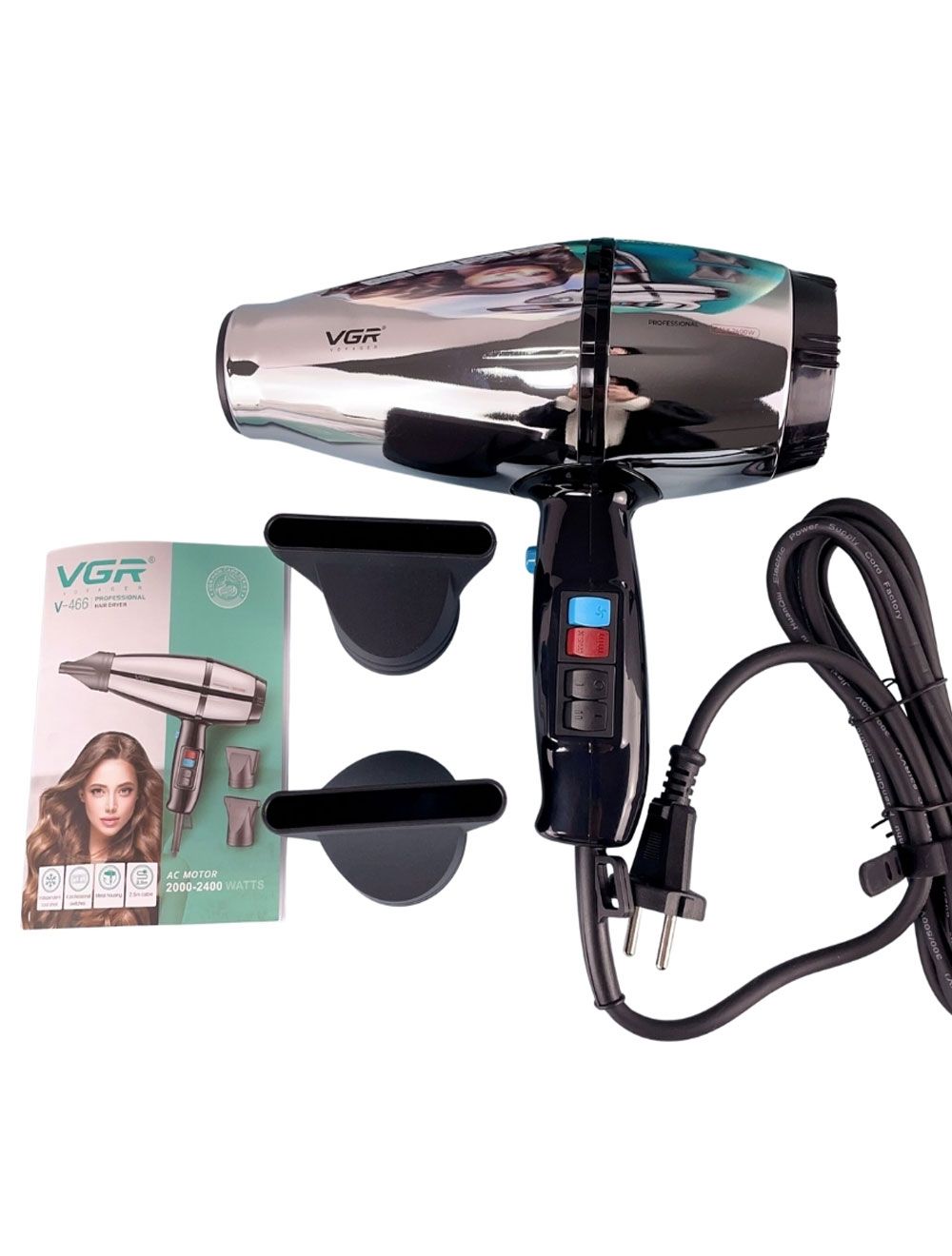 VGR V-466 Multi-Purpose Use Hair Dryer For Unisex 2400 Watt - 2 Speeds ...