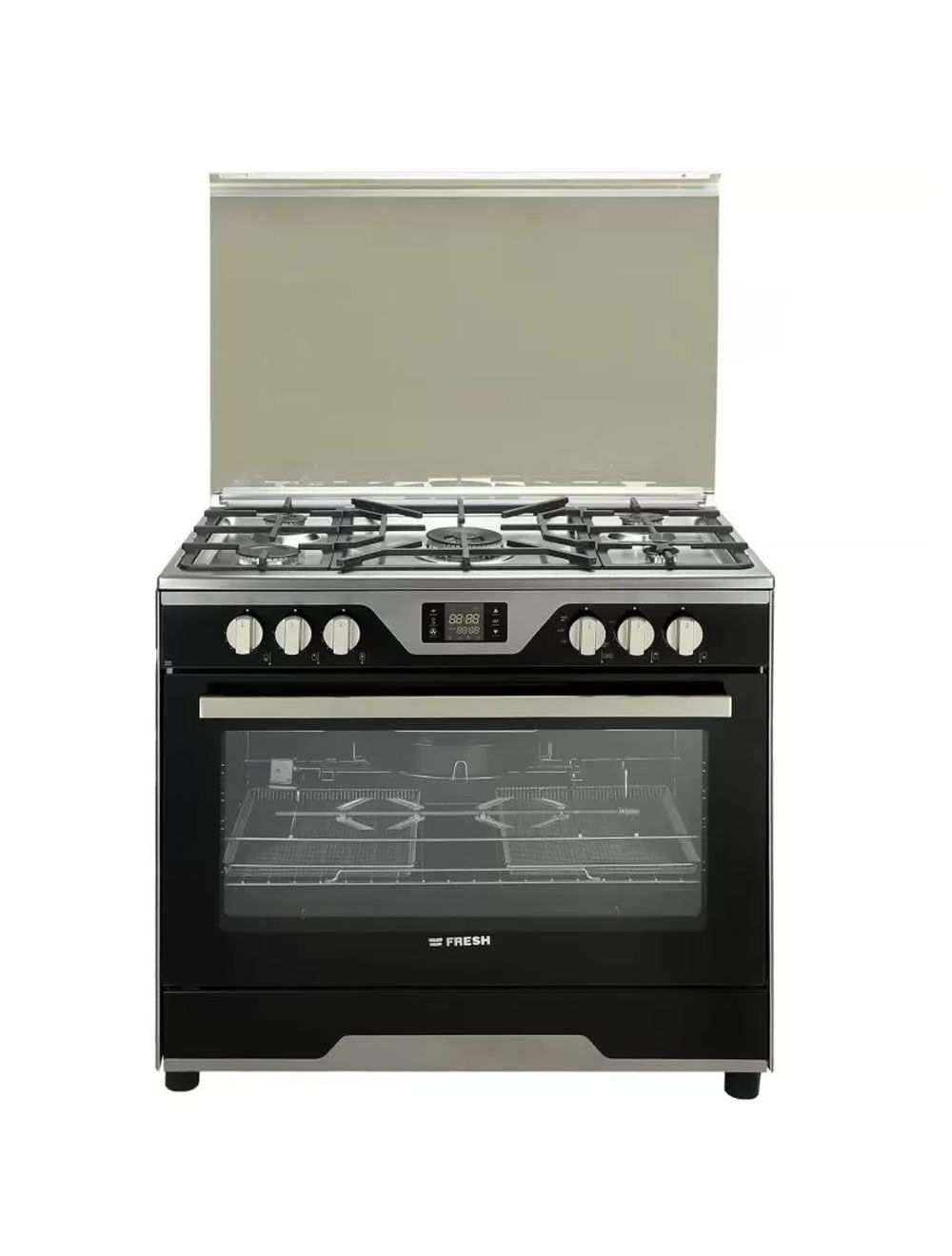 Fresh Modna Cadillac Gas Cooker 5 Burners 60*90 CM - Black* Silver ...
