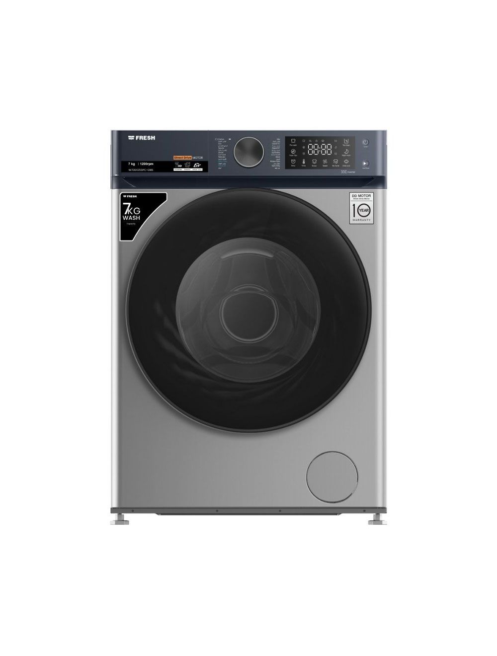 Fresh Washing Machine 7 Kgs Inverter Direct Drive PC-OBS - Silver ...
