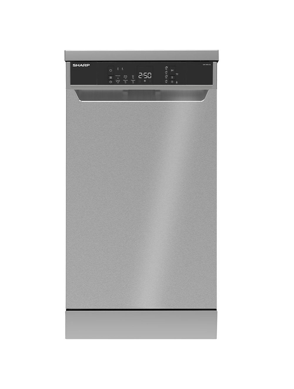Sharp Dishwasher 10 Persons 45 cm Digit 6 Programs - Stainless - QW ...