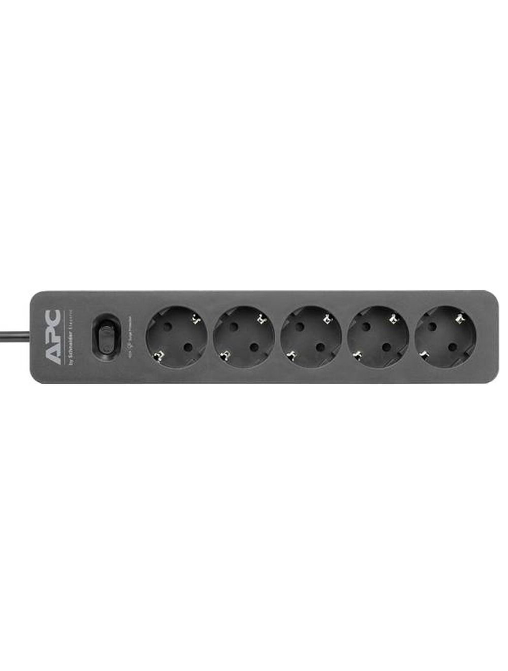 APC Essential Surge Arrest 5 Outlet Black 230V Germany - PME5B-GR
