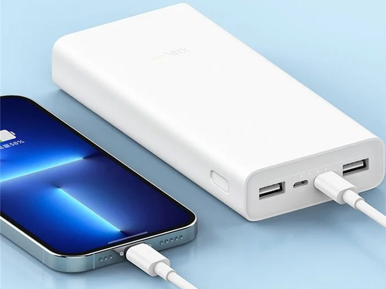 Xiaomi Power Bank 20000mAh 22.5W USB-C Fast Charging - White| 2B Egypt
