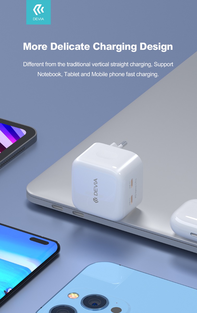 Devia Extreme Speed Series PD 45W 2C Quick Charger EU - White | 2B