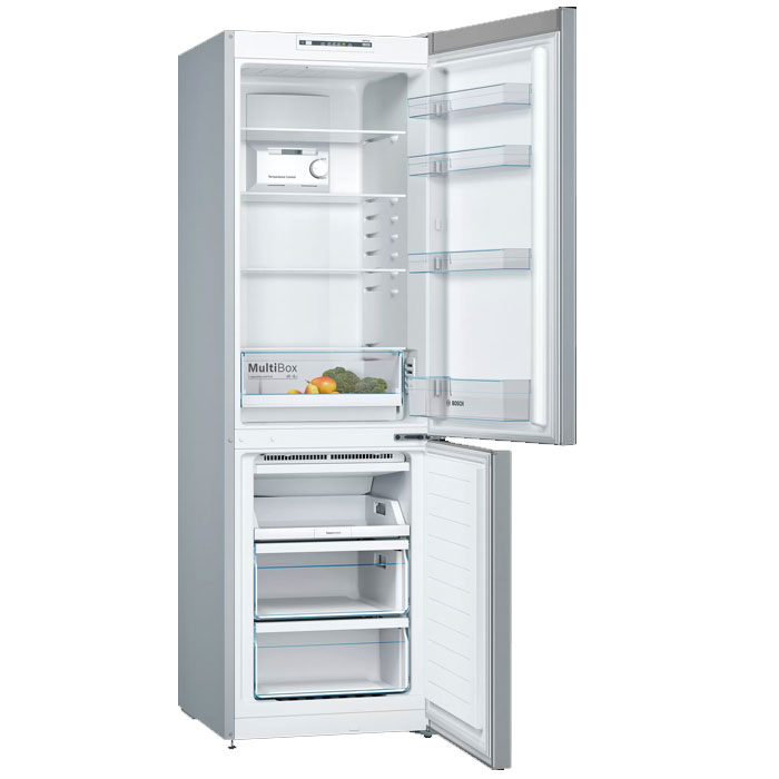 Bosch No Frost Refrigerator with bottom freeze 329L - Silver ...