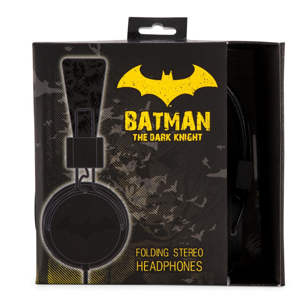 OTL On-Ear Batman Teen Wired Headphones with Microphone - Black Logo ...