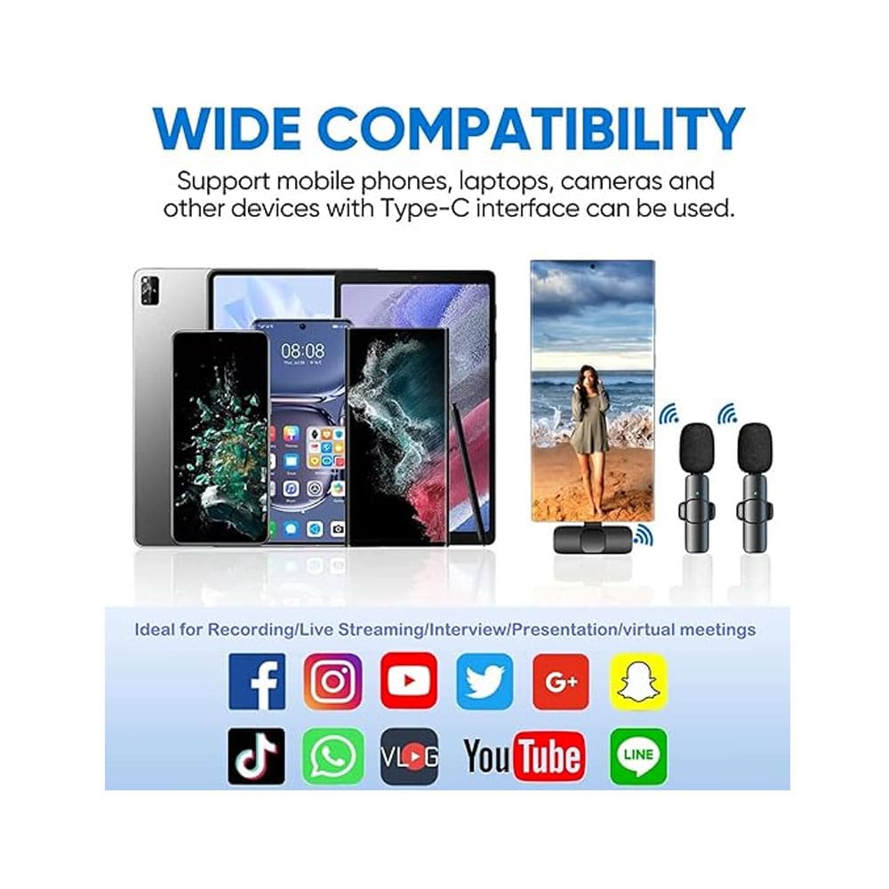General K10 k2 Microphone for Smartphone Wireless Mini Microphone Plug ...