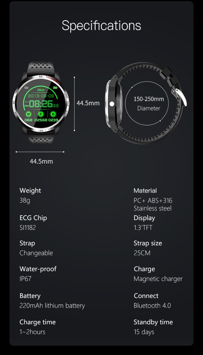 W3 Smart Watch Bluetooth Call Blood Pressure Heart Rate Fitness Tra