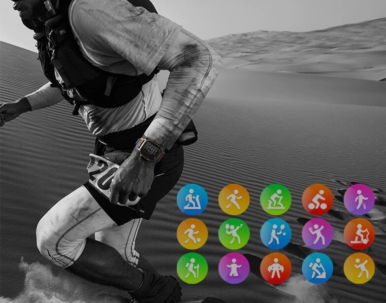 BW8 ألترا ساعة ذكية متعددة المواصفات مساعد صوتي موفر للطاقة دائما ع